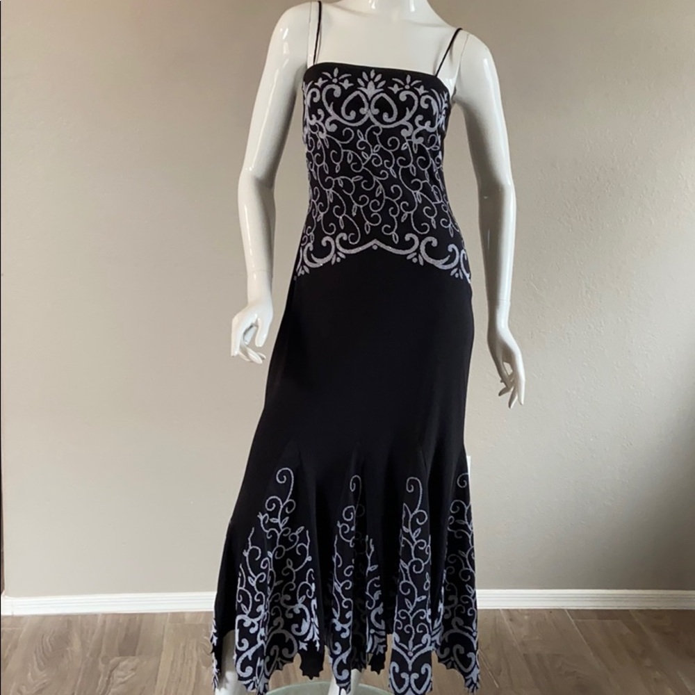 Beautiful Asymmetrical Flare Hem Evening Dress - Gem